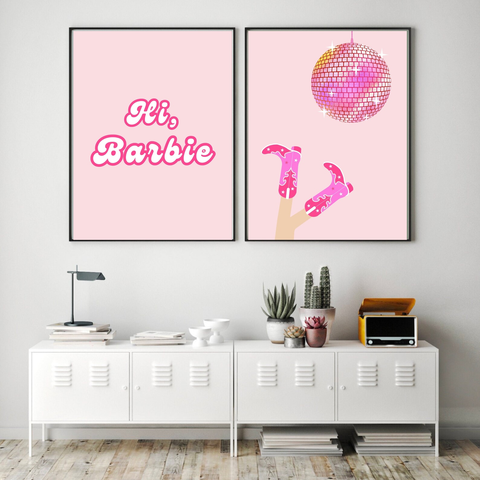 Hi Barbie Wall Art, Barbie Movie Quote Poster, Barbie Retro Style ...