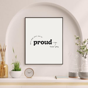 Inspirational Wall Art: 'don't Stop Until You're Proud' Motivational ...