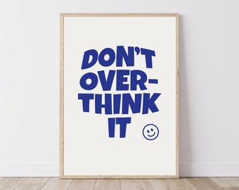 Overthink Wall Art - Etsy