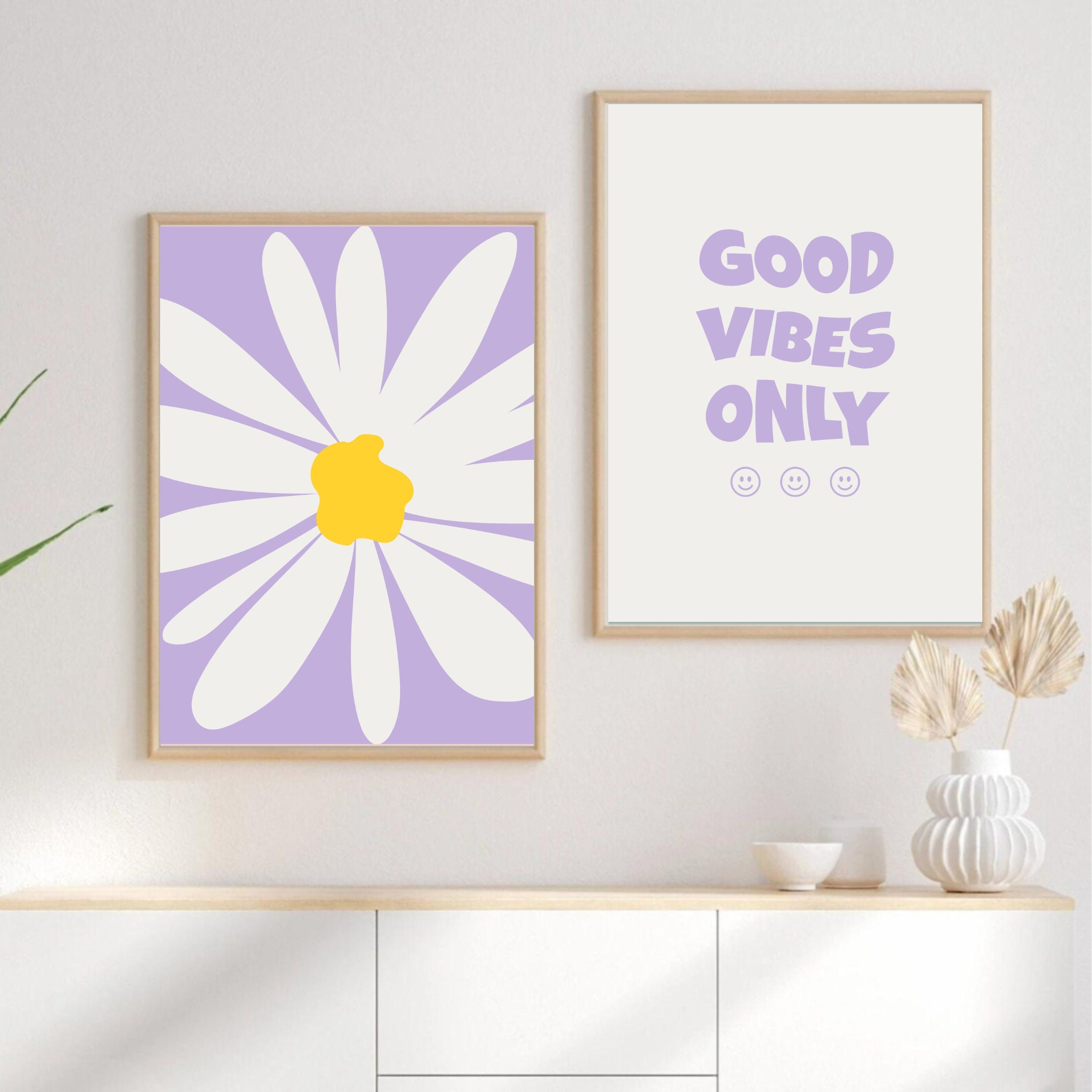 Luxe Purple Wall Art Set of 6: Pastel Purple Gallery Prints, Girly Home ...