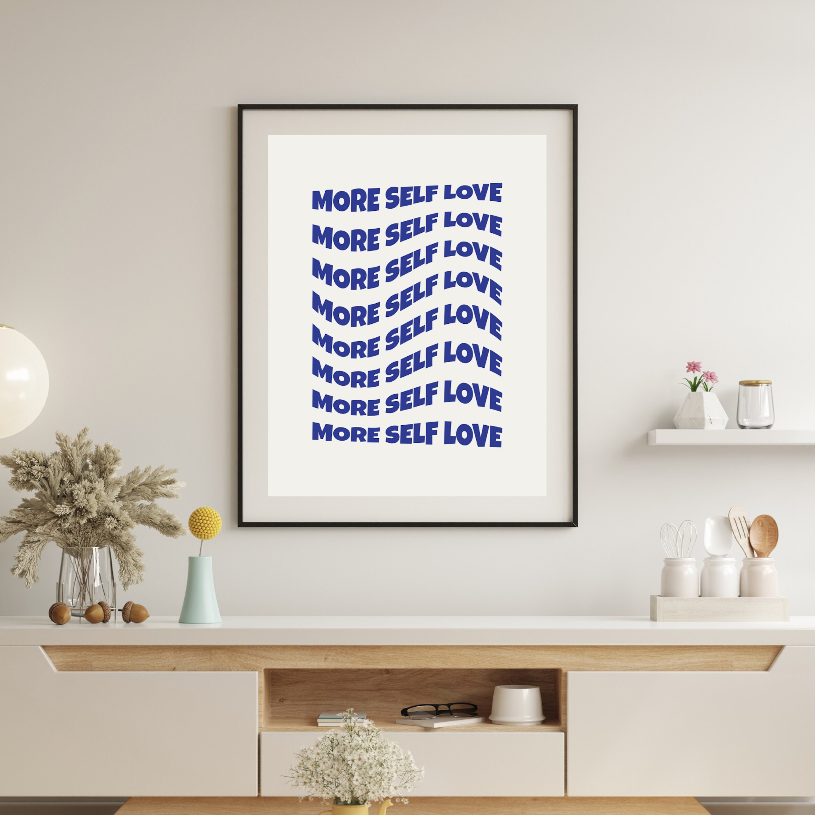 Self Love Affirmation Wall Art Positive Quote Print Retro - Etsy