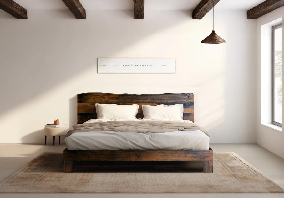 Live Edge Rampart Bed - Quick Ship - Modern Rustic - Solid Wood ...