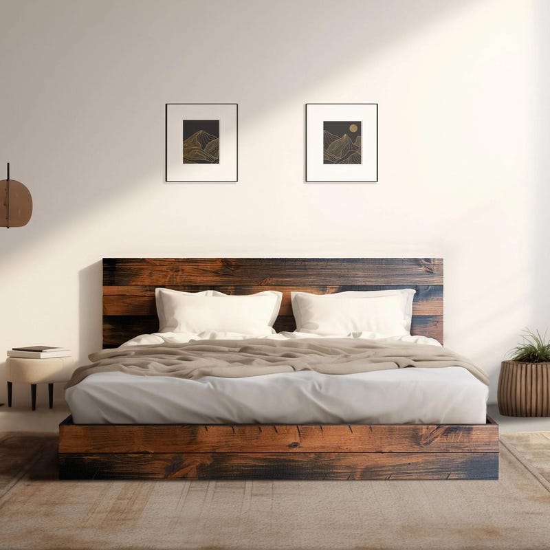 King Platform Bed - Etsy