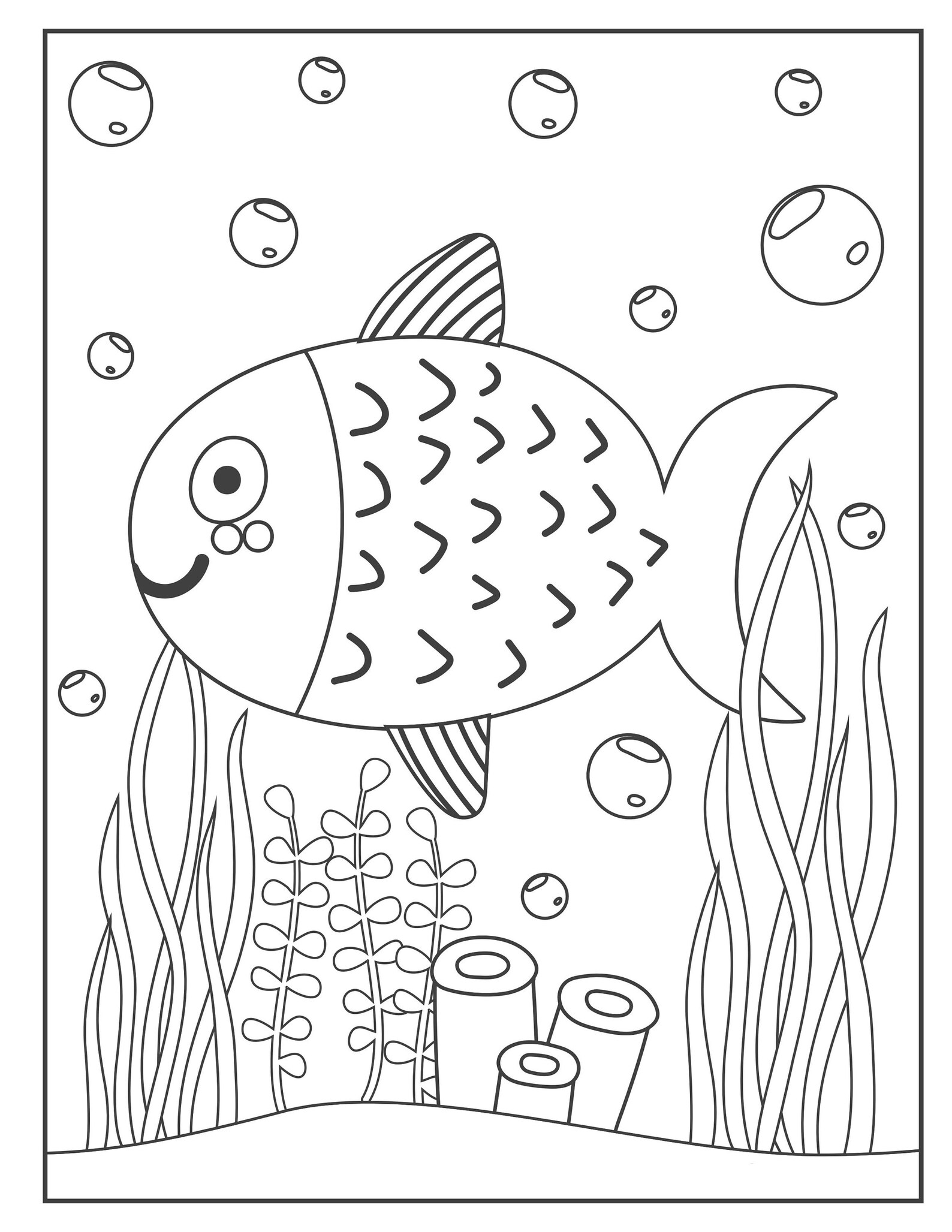 Cute Sea Animals Coloring Worksheet/20 Pages/pdf File/instant - Etsy