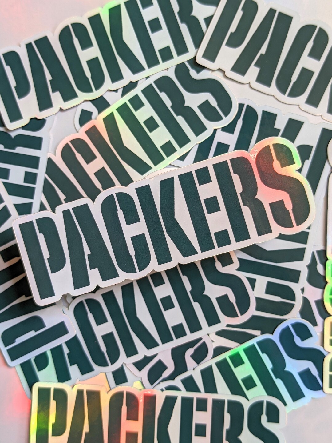 Packer Text Logo 3 Pack Football Outline Waterproof Vinyl - Etsy