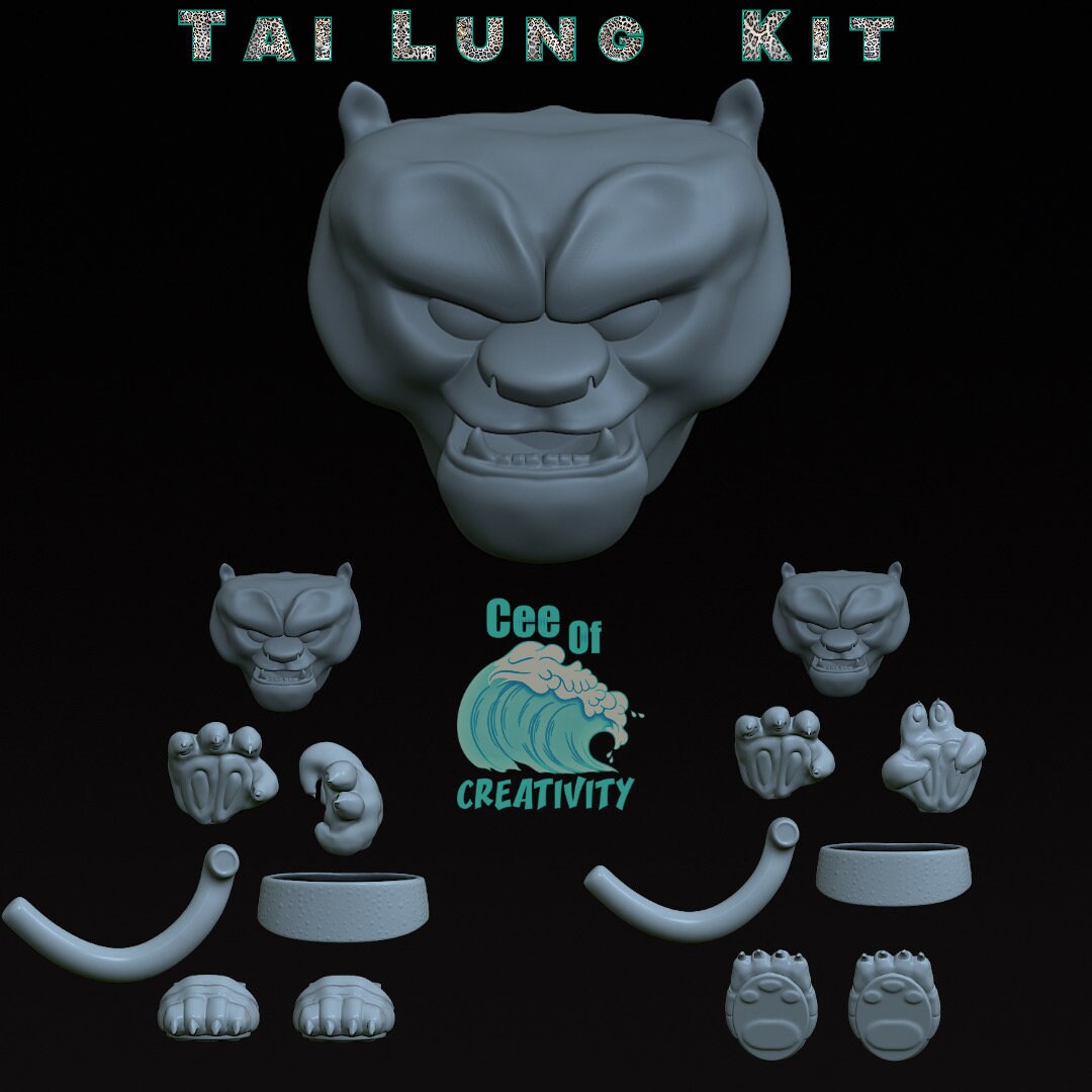 Snow Leopard, Custom Figure Kit, 1/10 or 1/12 Action Figure Head Sculpt ...
