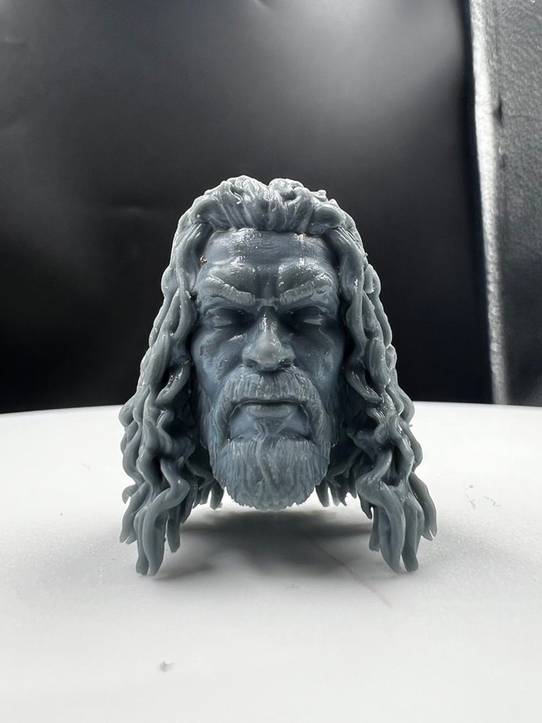 Custom Aqua Guy Head Sculpt, Dc Multiverse Scale, 7" Action Figure Head ...
