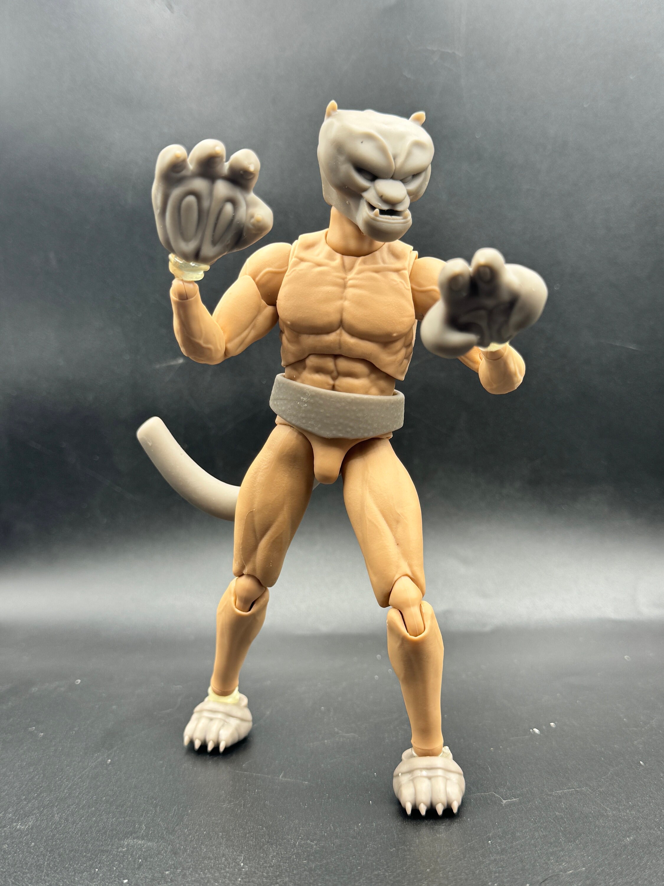 Snow Leopard, Custom Figure Kit, 1/10 or 1/12 Action Figure Head Sculpt ...