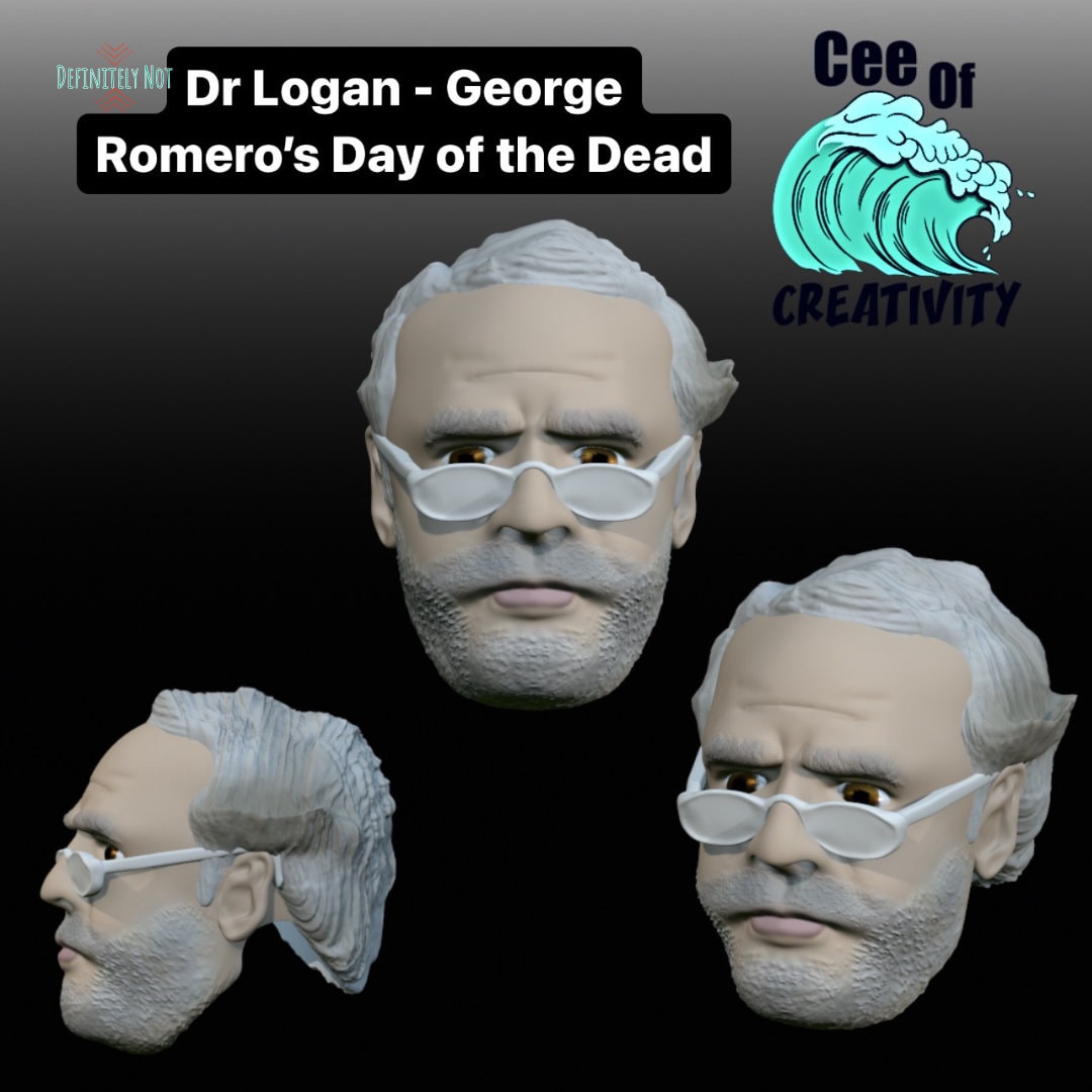 Zombie Dr, Custom Head Sculpt, 1/10 or 1/12 Action Figure Head Sculpt ...