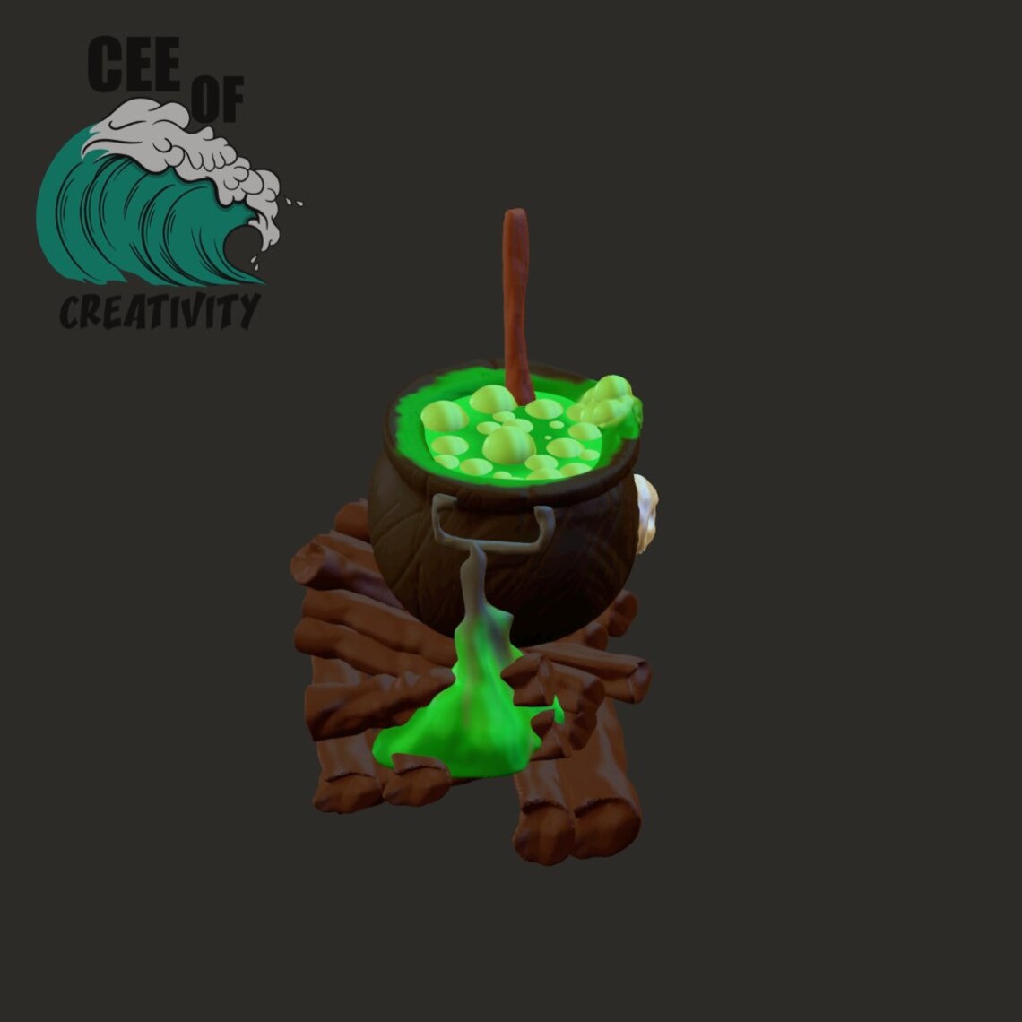 Witches Cauldron 3D Model Halloween Print STL for Fall Spooky Season - Etsy