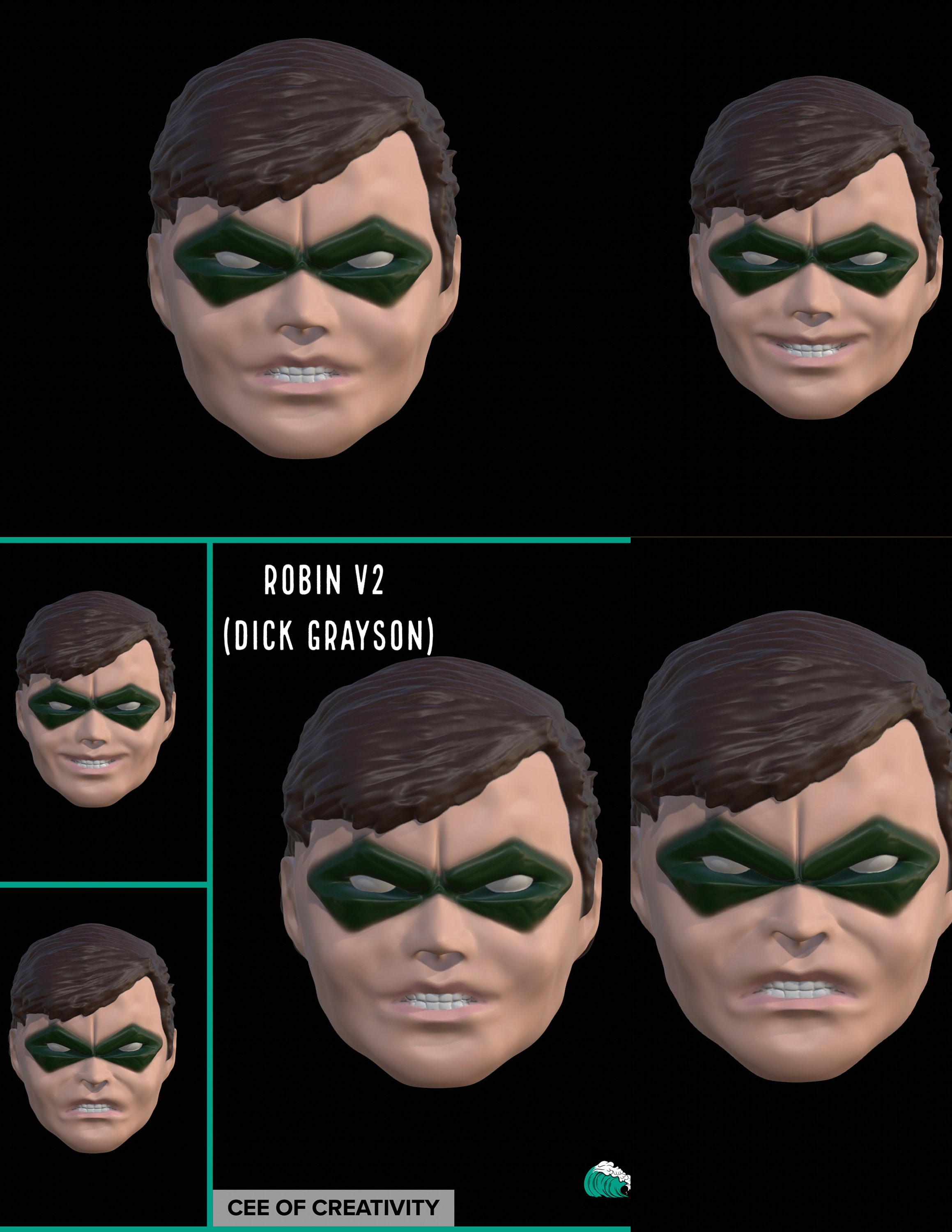 Custom Head Sculpt, 1/10 or 1/12 Customized Action Figure Head Sculpt ...