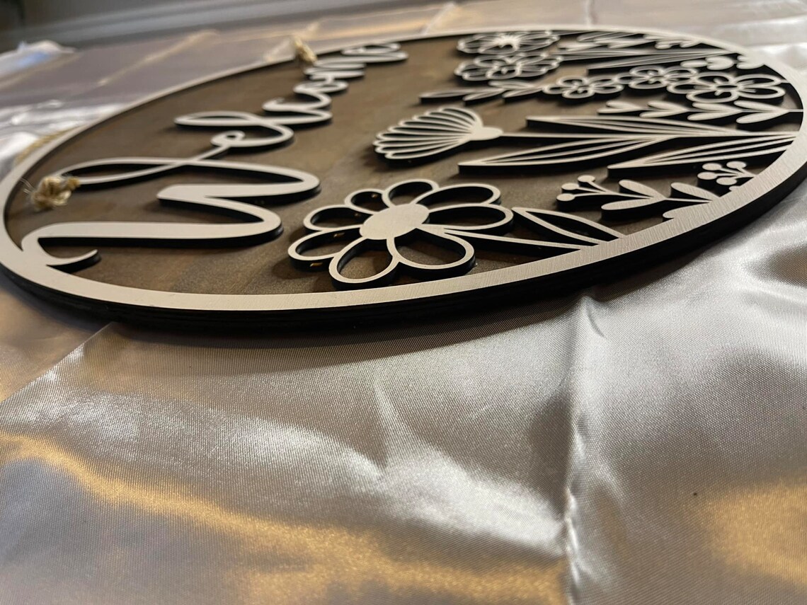 Lasered Welcome Sign - Etsy