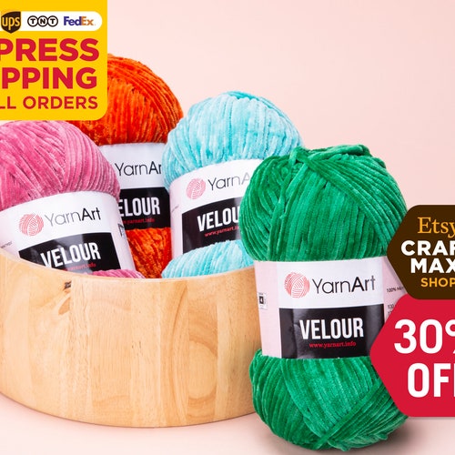 YARNART VELOUR Velvet Knitting Yarn Baby Yarn Amigurumi - Etsy
