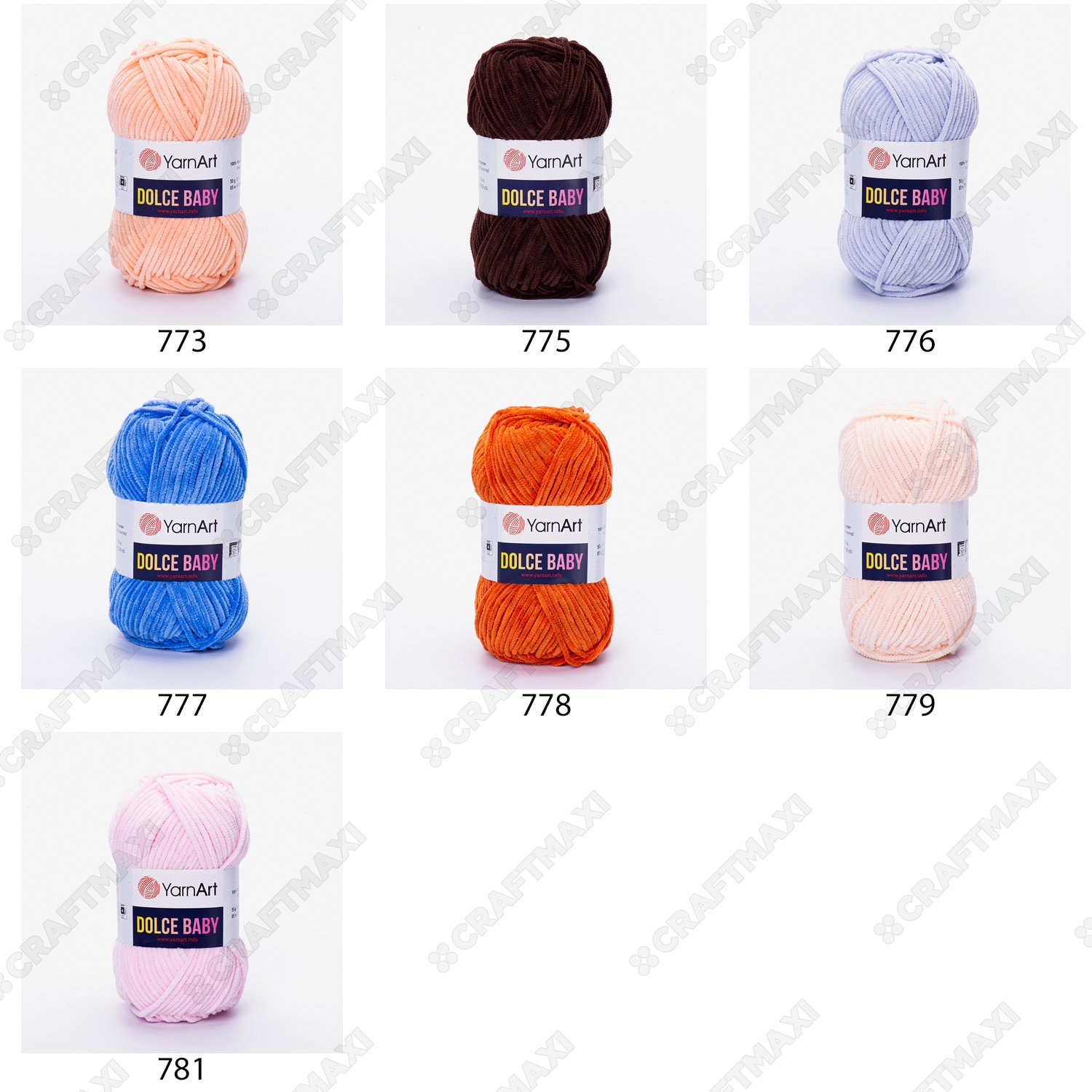 YARNART DOLCE BABY Velvet Knitting Yarn Baby Yarn - Etsy UK