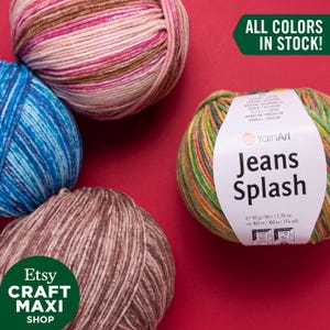 YARNART JEANS SPLASH - Multicolor Knitting Yarn, Baby Yarn YARNART JEANS SPLASH - Multicolor Knitting Yarn, Baby Yarn