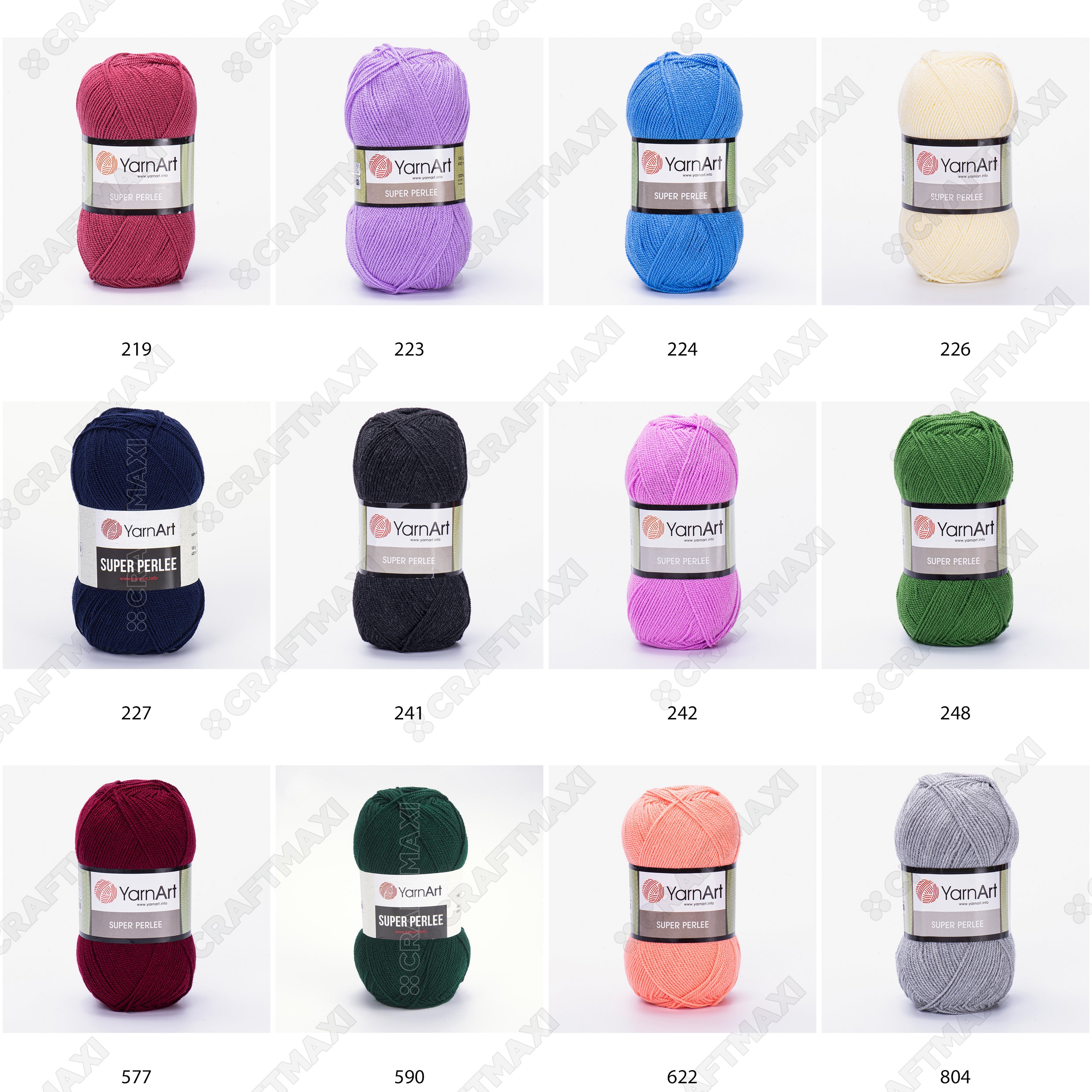 YARNART SUPER PERLEE Knitting Yarn Baby Yarn Fingering - Etsy