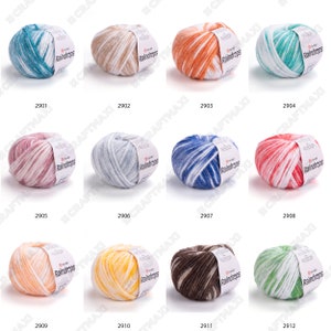 YARNART RAINDROPS - Multicolor Knitting Yarn, Wool Yarn, Acrylic Yarn ...