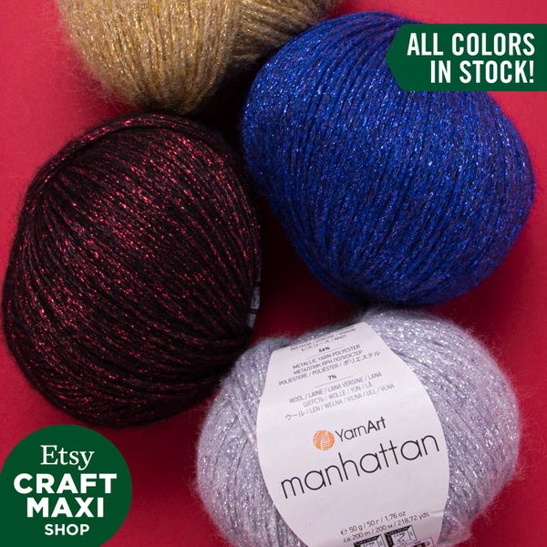 Metallic Yarn - Etsy