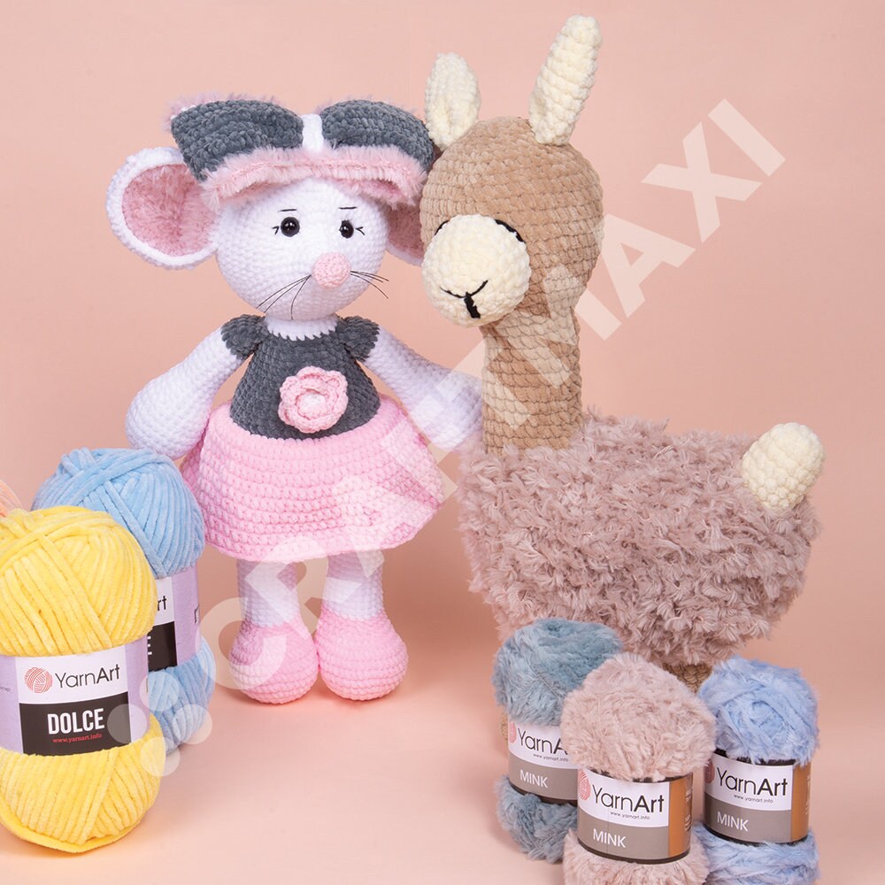 Yarnart Mink: Faux Fur Eyelash Yarn Furry Thread Knitting Crocheting ...