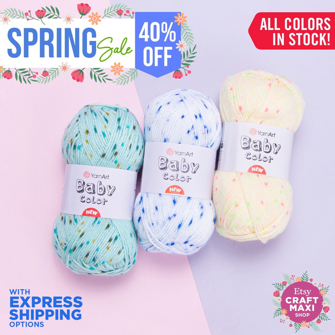 YARNART BABY COLOR New Knitting Yarn, Soft Baby Yarn, Seasonal Yarn ...