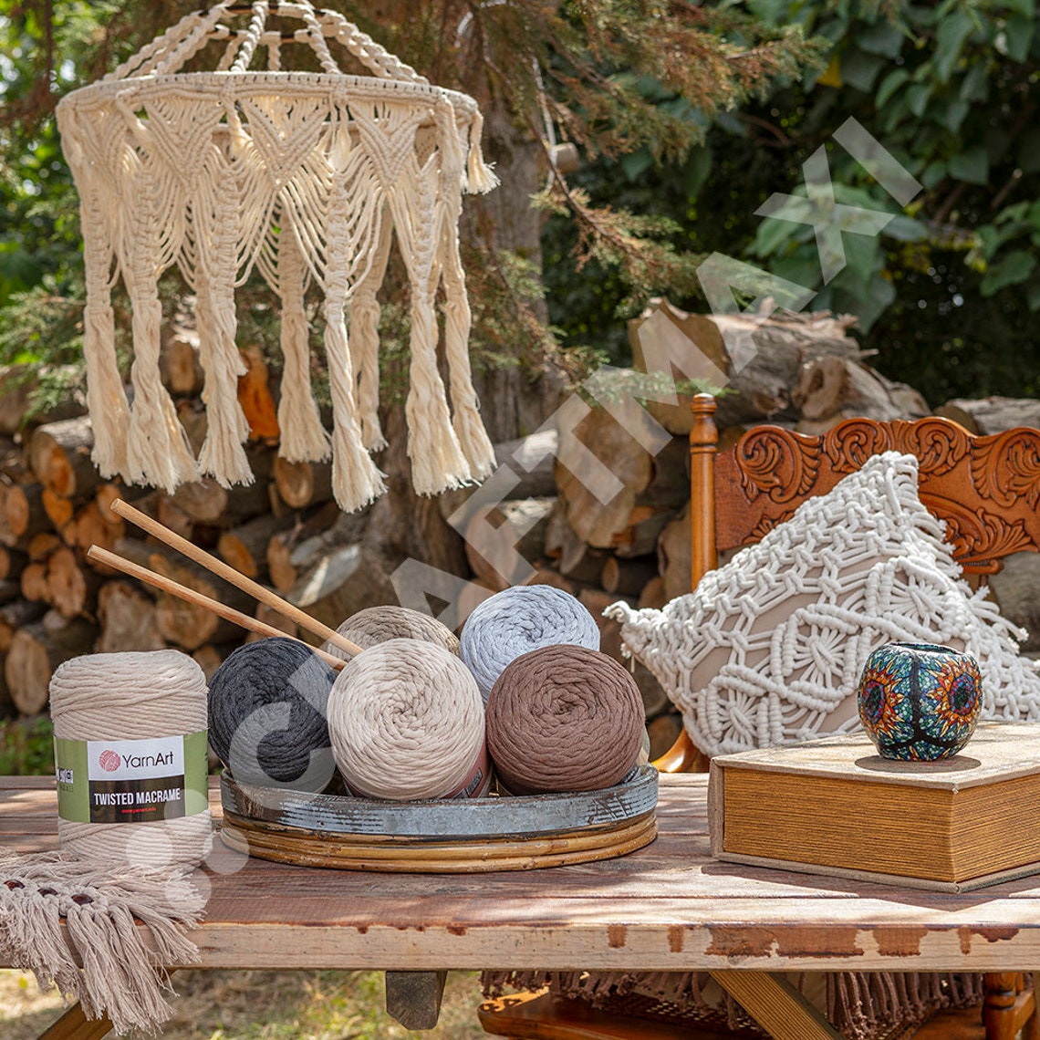 YARNART TWISTED MACRAME 60% Cotton Macrame Cord Cotton | Etsy