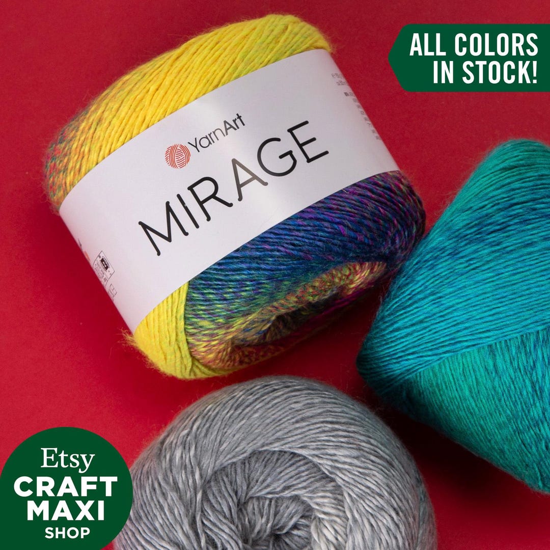 Yarnart Mirage: Wool Blend Multicolor Soft Cake Yarn Knitting ...