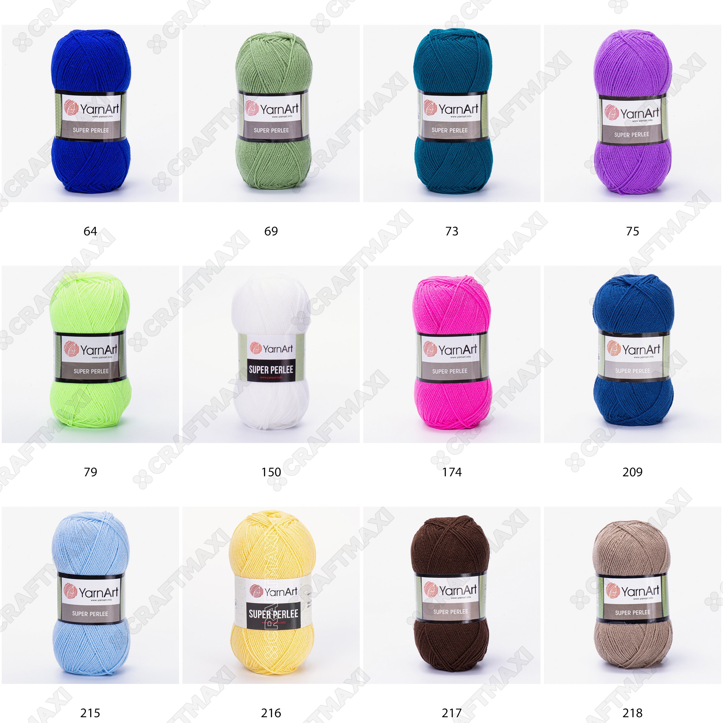 YARNART SUPER PERLEE Knitting Yarn Baby Yarn Fingering - Etsy