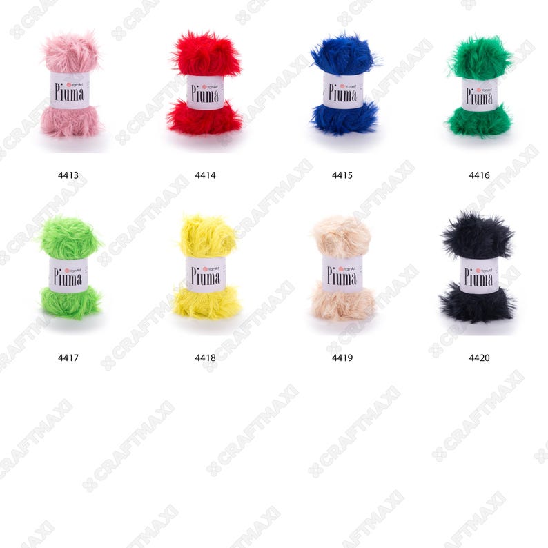Yarnart Piuma: Faux Fur Eyelash Yarn Furry Thread Knitting Crocheting ...