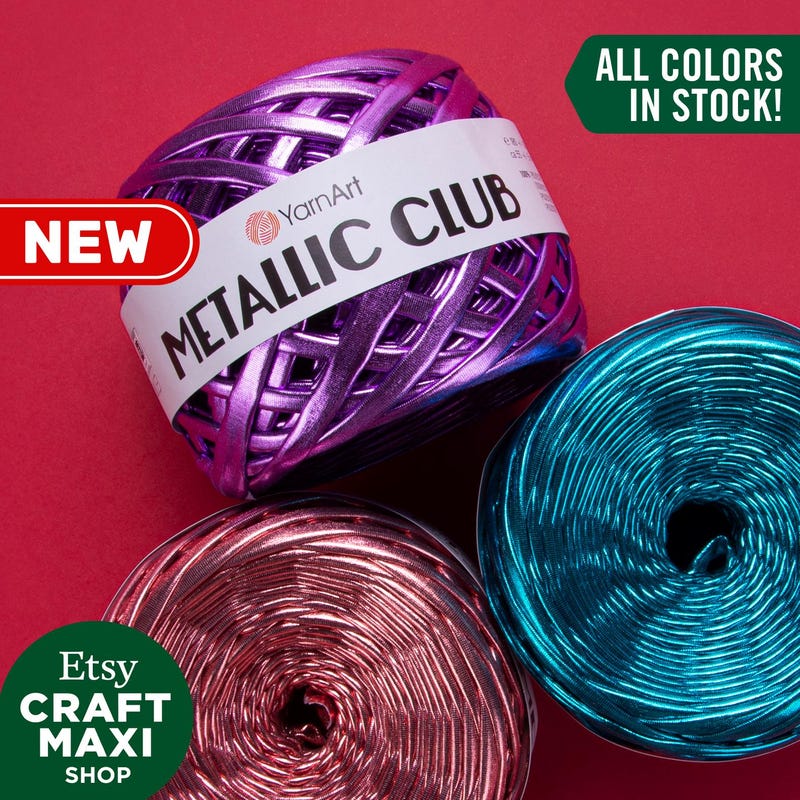 Metallic Yarn - Etsy