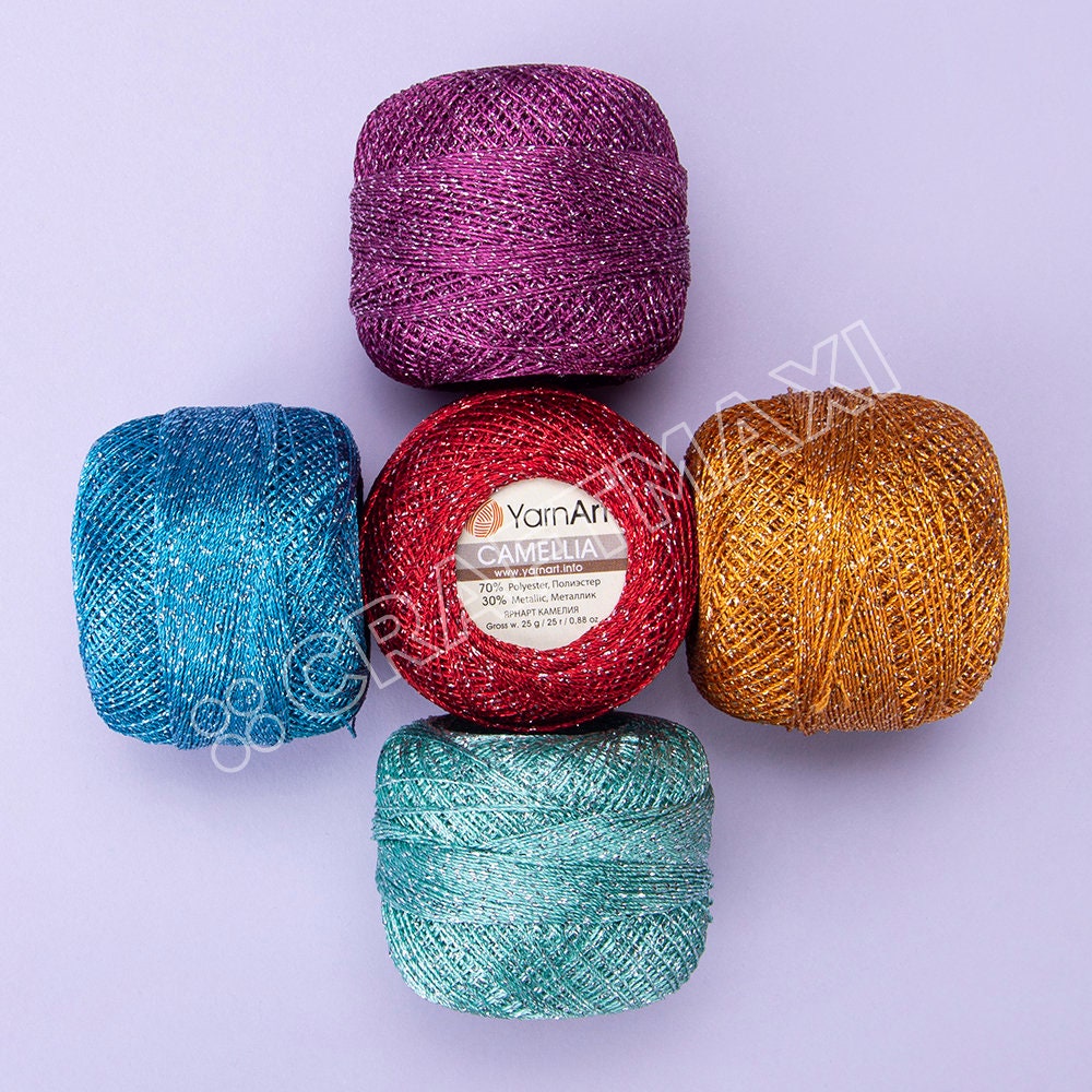 Yarnart Camellia: Glittery Sparkly Shiny Fantasy Lace Thread Embroidery ...