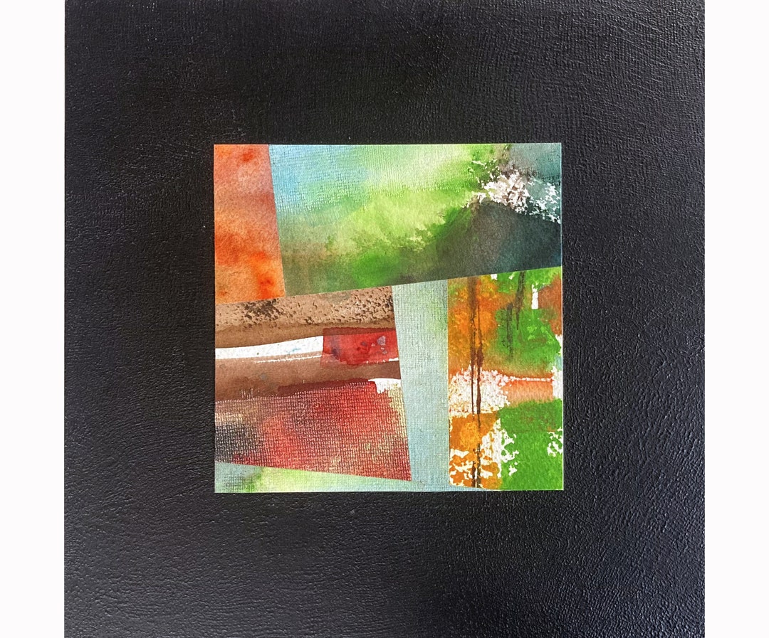 Spring Abstract Art Painting Watercolor Collage on Handmade - Etsy