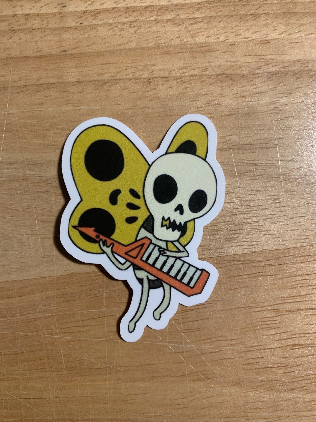 Skull Butterfly/adventure Time Sticker - Etsy