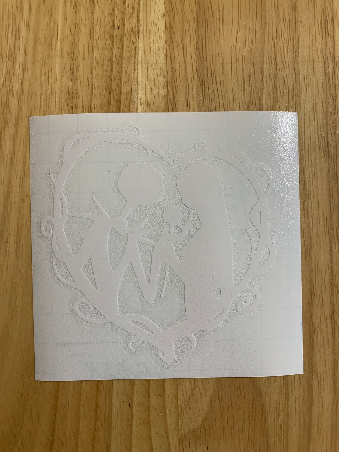 Jack and Sally Heart Silhouette Vinyl Decal - Etsy