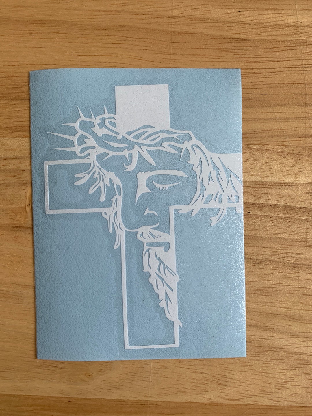 Jesus Christ on Cross Vinyl Decal - Etsy