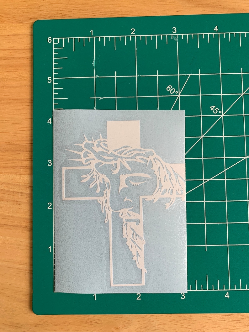 Jesus Christ on Cross Vinyl Decal - Etsy