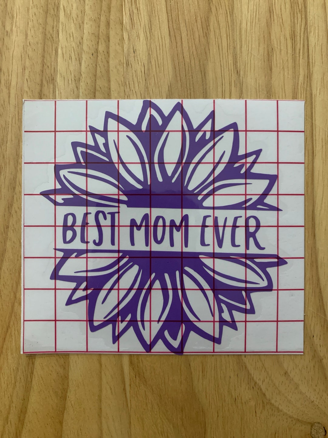 Best Mom Ever/flower Vinyl Decal - Etsy