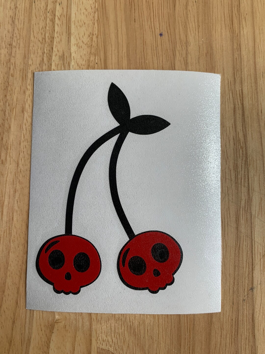 Cherry Skull Vinyl Decal - Etsy