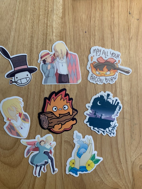 Blue Flame and Howl's Moving Castle Quote Sticker Fire - Etsy Canada