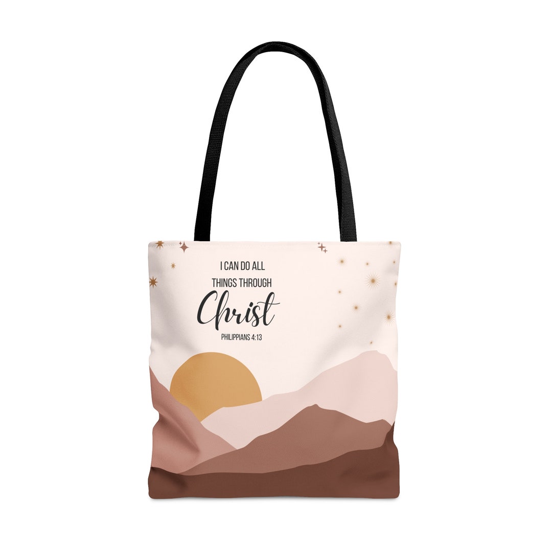 LDS Christian Scripture Church Boho Landscape Tote Bag - Etsy