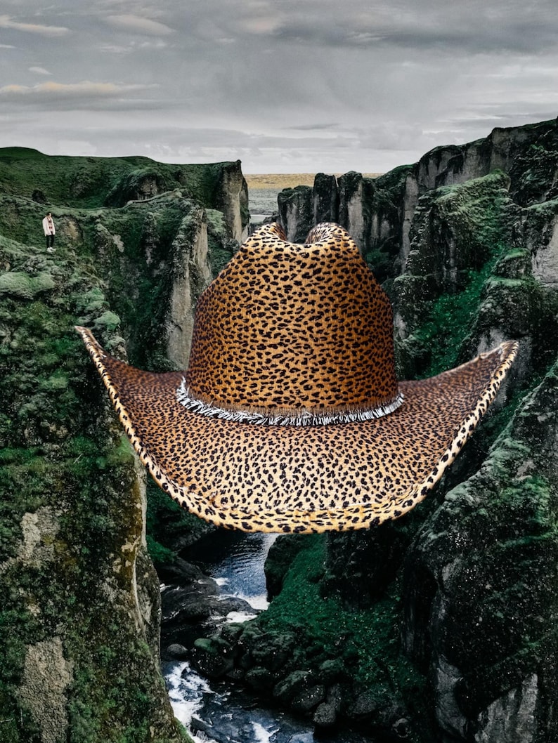 Golden Savannah Cheetah Print Handmade Cowboy Hat (as Seen on Brittnay ...