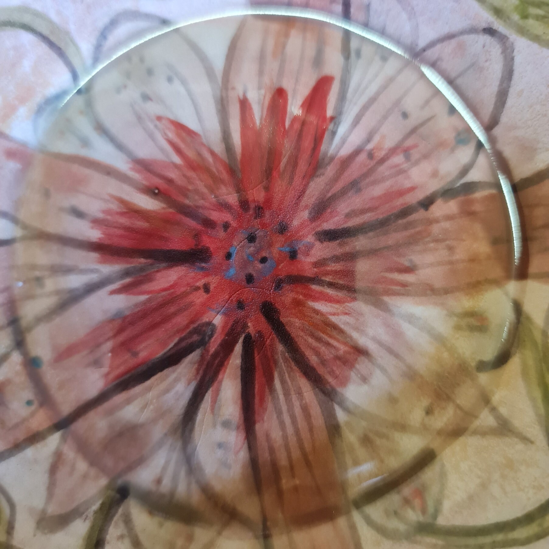 The Small "flower" Plate is a Unique, Handmade Piece. the Fired Ceramic ...