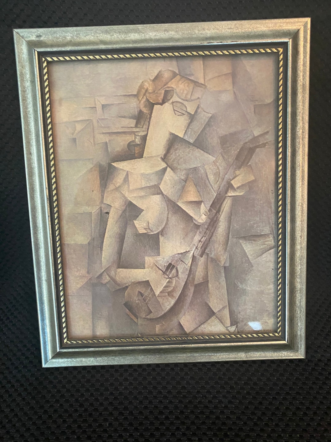 Vintage Framed Cubist Picture Pablo Picasso 1910 Print of Girl With a ...
