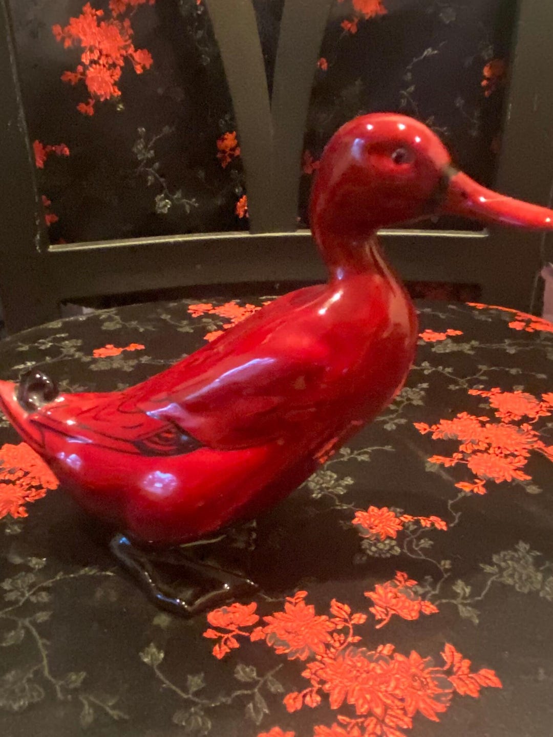 Vintage Royal Doulton Red Flambe Mallard Duck Figurine Collectable - Etsy