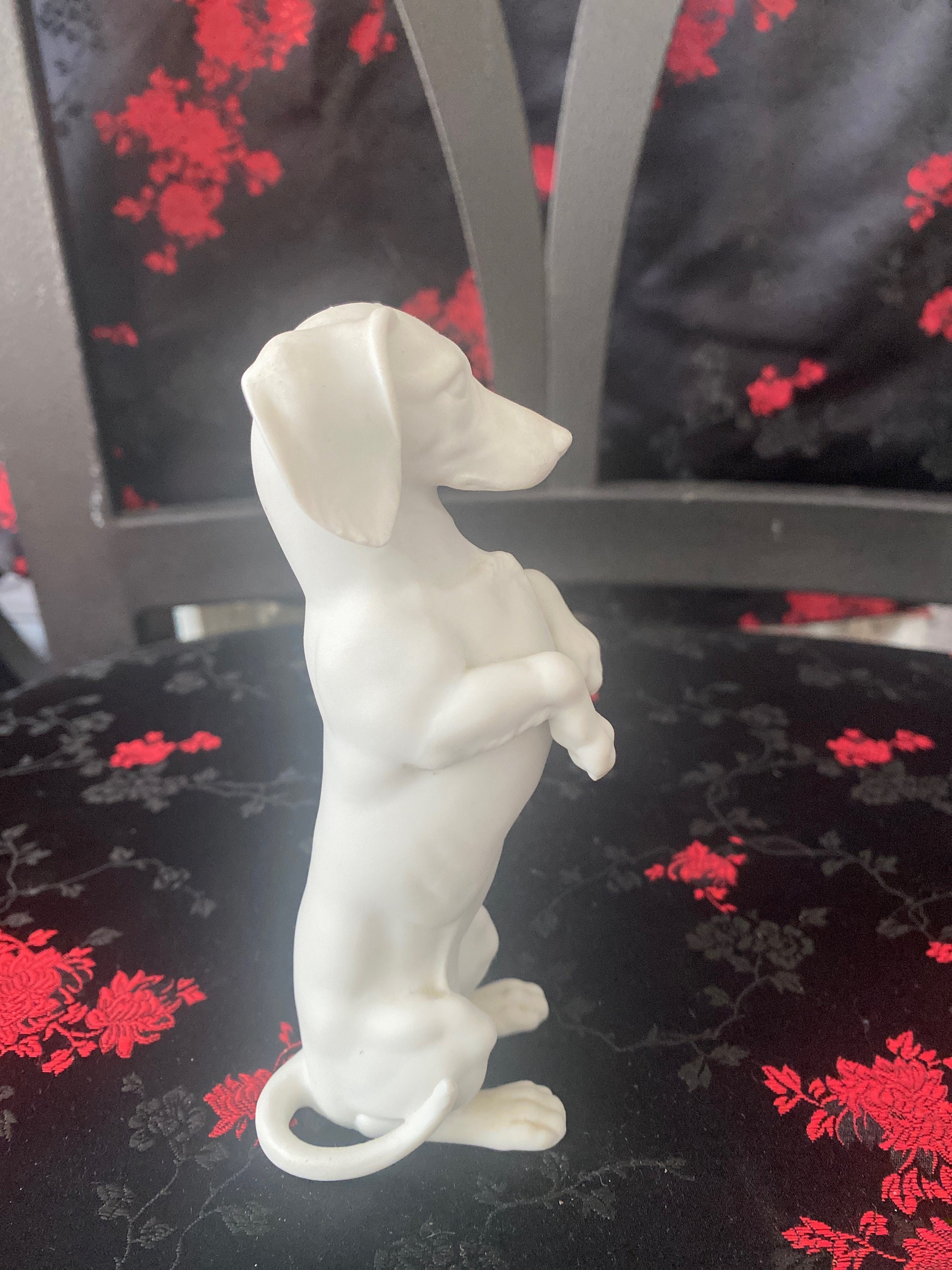 Vintage Kaiser Porcelain Bisque Dog Standing Dachshund West - Etsy