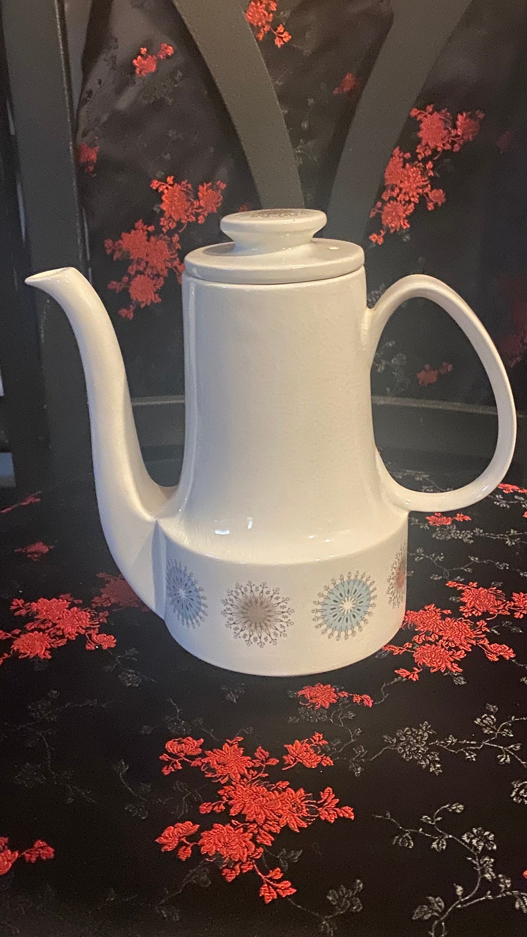 Vintage MCM Myott Constellation L851 Atomic Sunburst Design Teapot Made ...