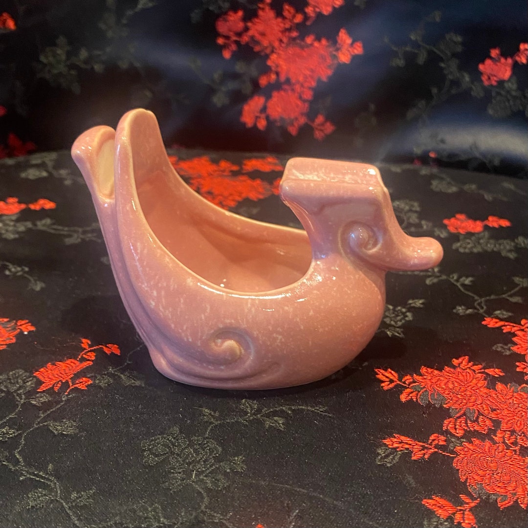 Vintage Cowan Pottery Art Deco Pottery Bird Ashtray Rare Apple Blossom ...