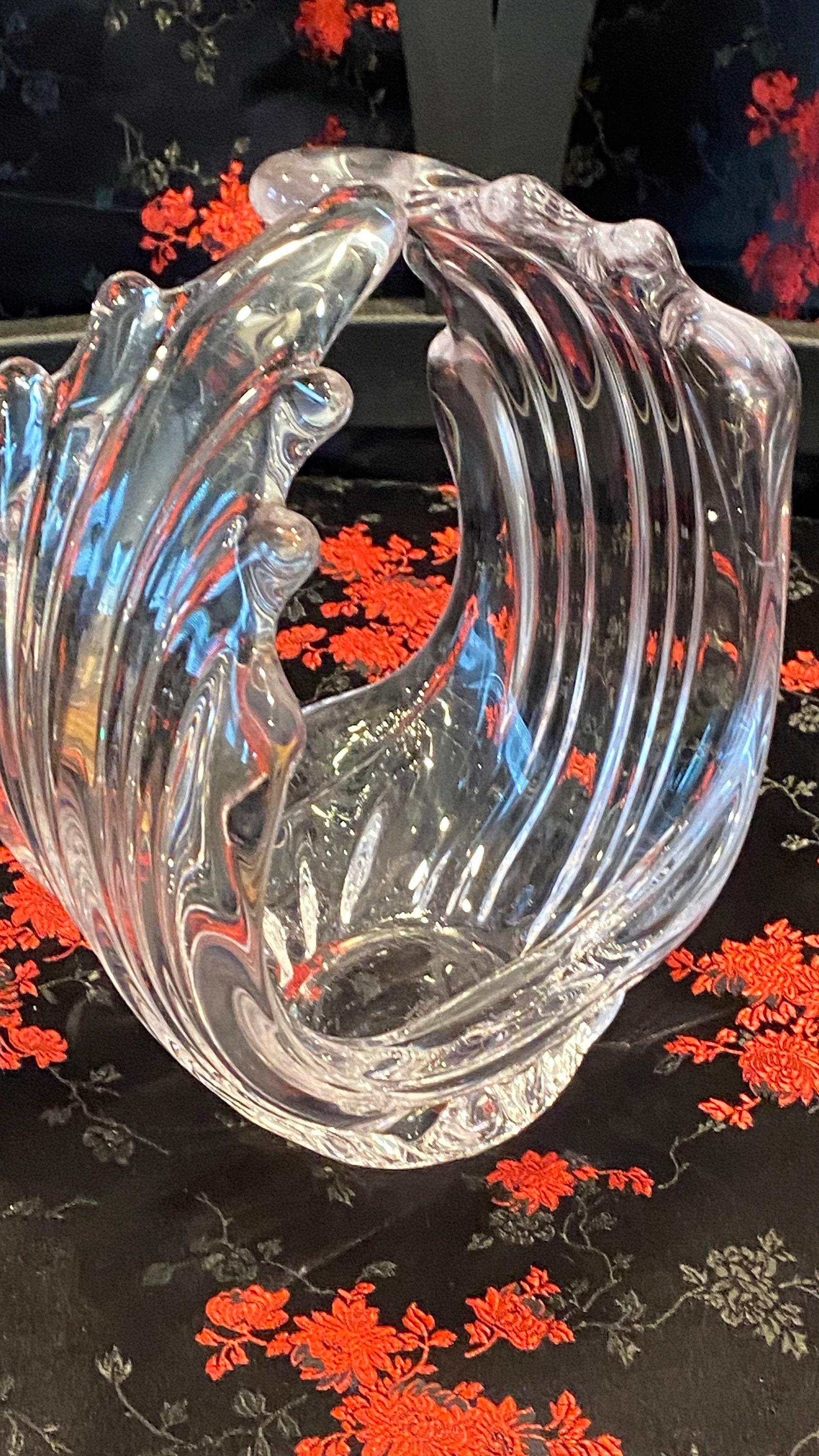 Large Vintage COFRAC Art Verrier French Art Glass Free Form - Etsy