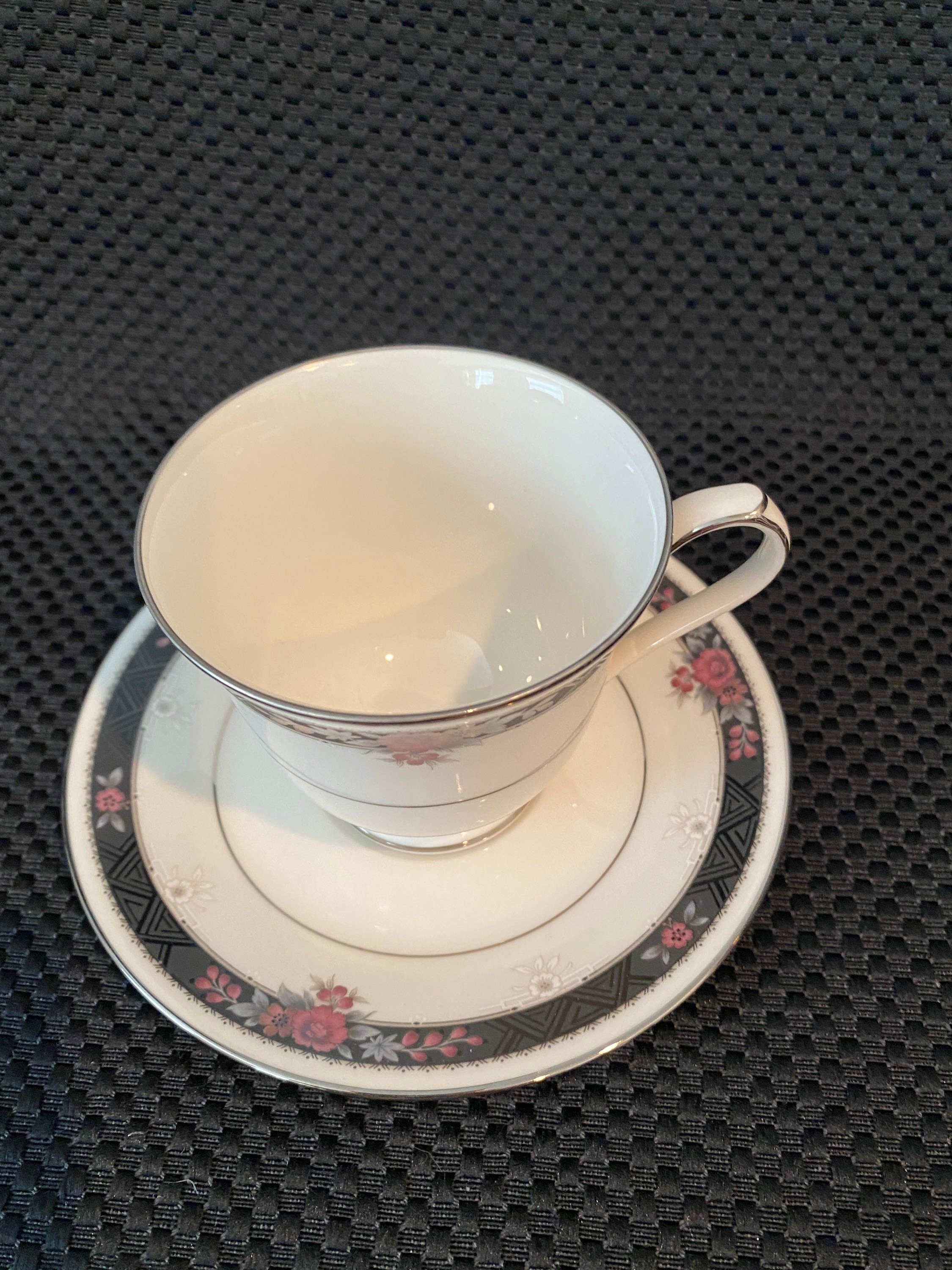 Vintage Noritake Tea Cup and Saucer Set Etienne Design Ivory - Etsy