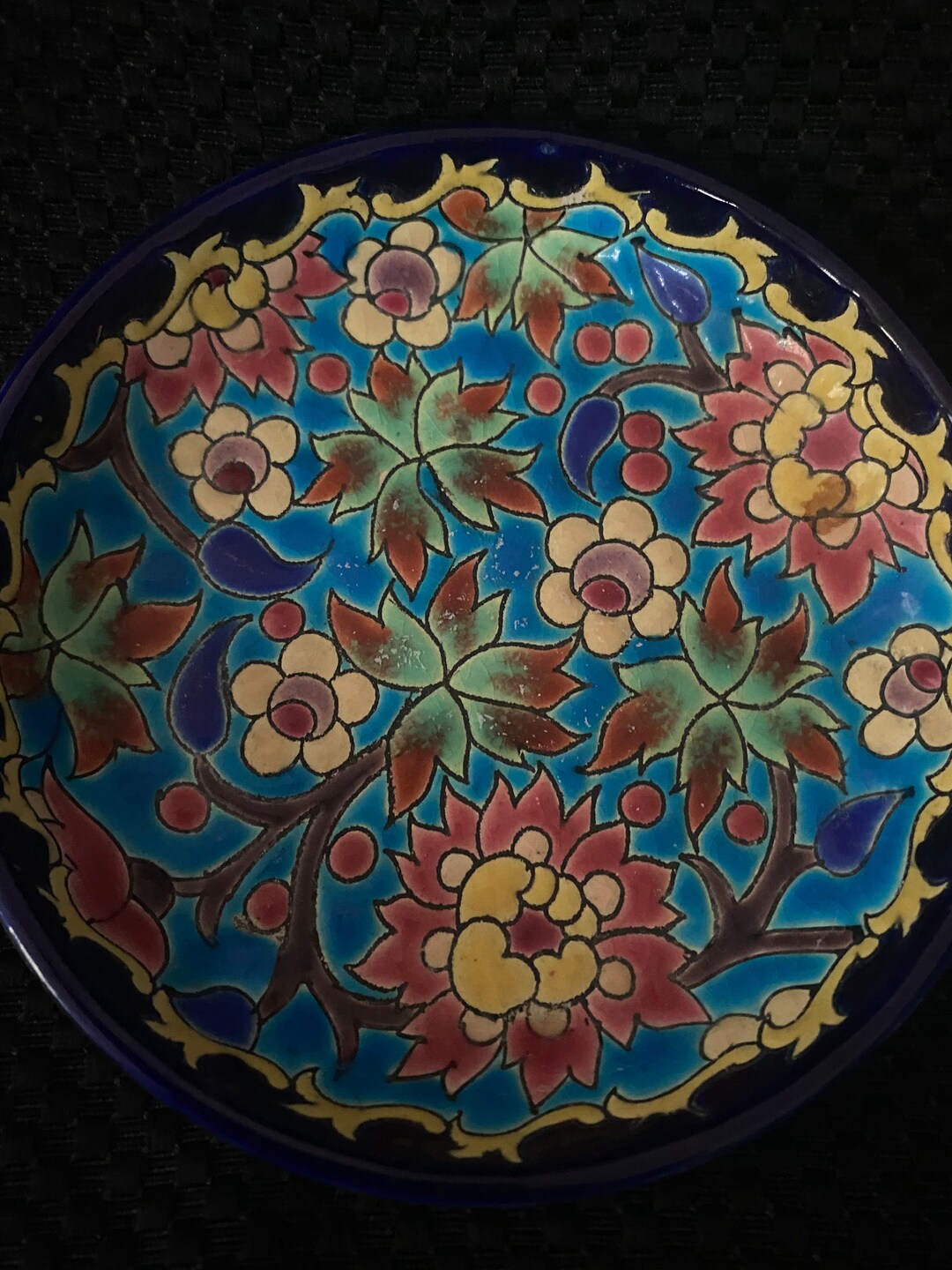 Antique Longwy Enamel 19th Century Trinket Dish or Plate Made in France ...