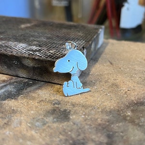 Pendant Snoopy Silver - Etsy